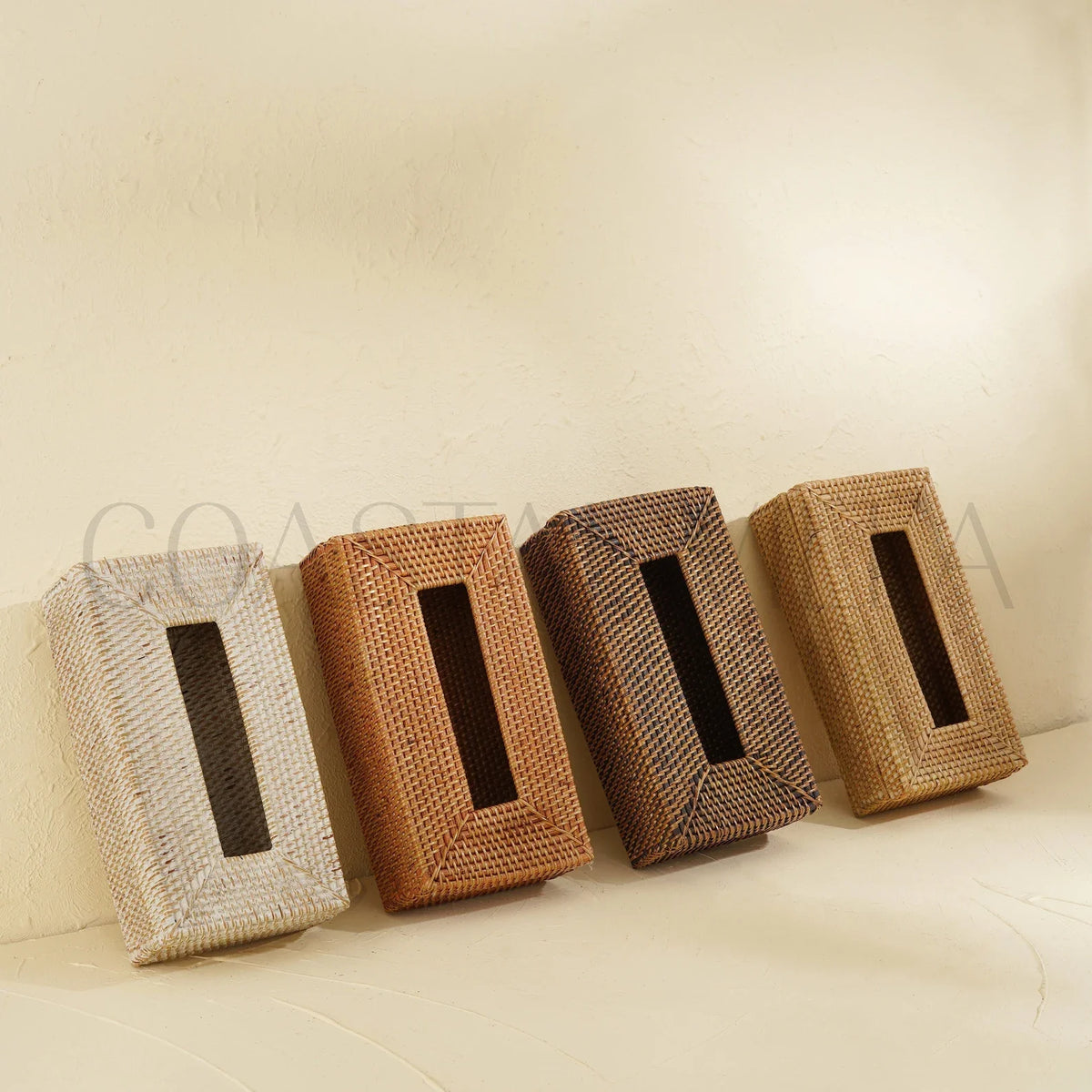 Marble and Rattan tissue box covers rectangular - Stunning colours